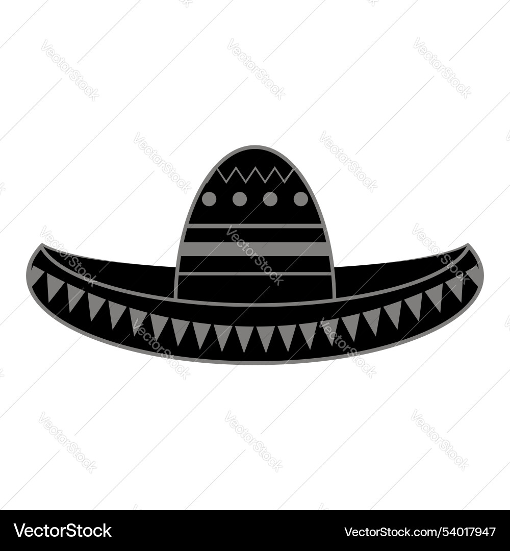 Mexican sombrero icon cinco de mayo symbol Vector Image