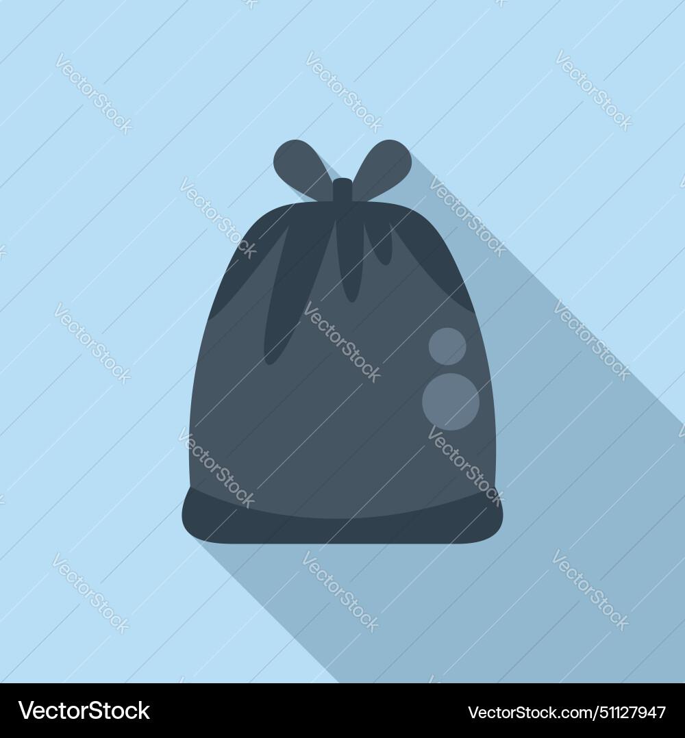 Plastic trash bag icon flat clean urban Royalty Free Vector