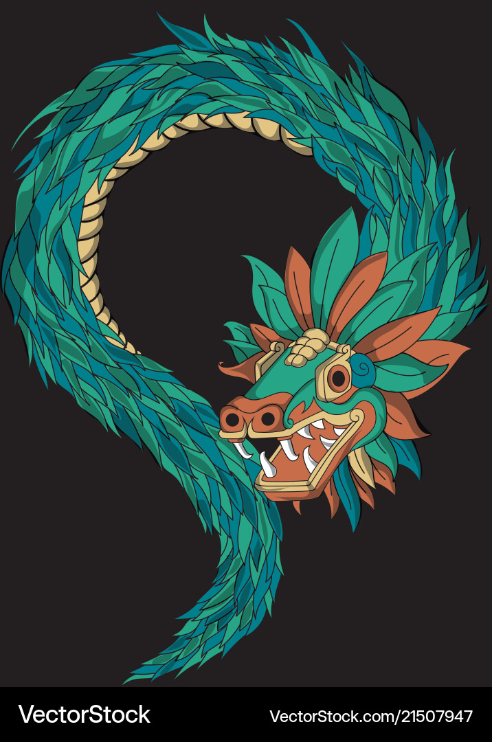Quetzalcoatl aztec Royalty Free Vector Image - VectorStock