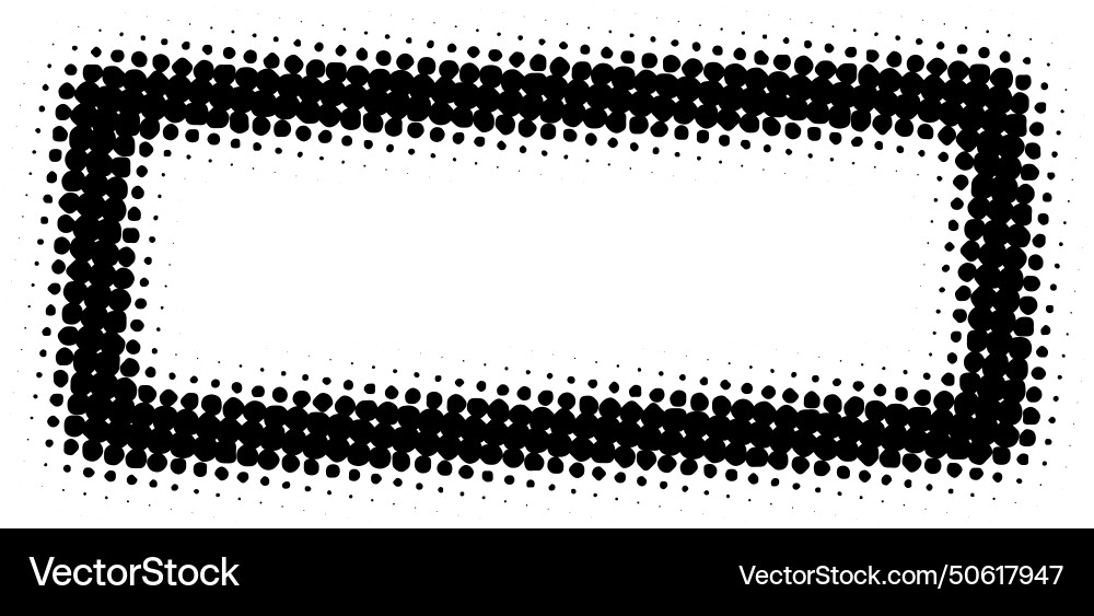 Rectangular dot matrix border Royalty Free Vector Image