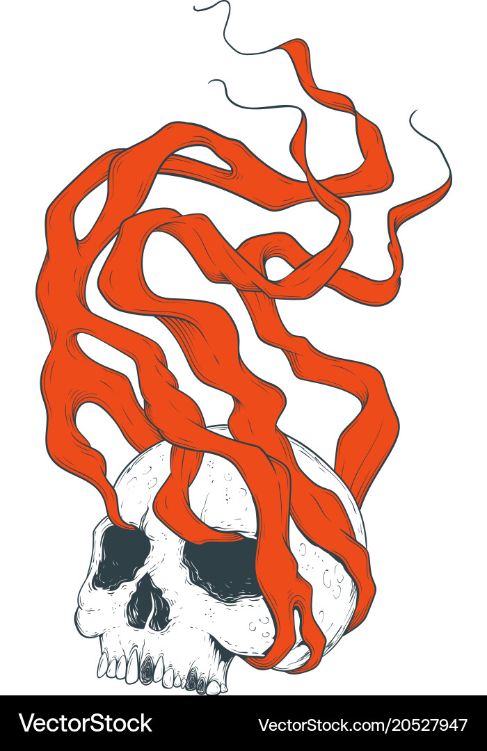 Smoking skull Royalty Free Vector Image - VectorStock