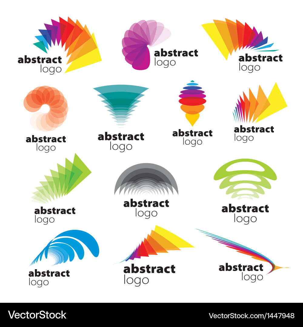 Abstract Logo Spectrum Collection Royalty Free Vector Image