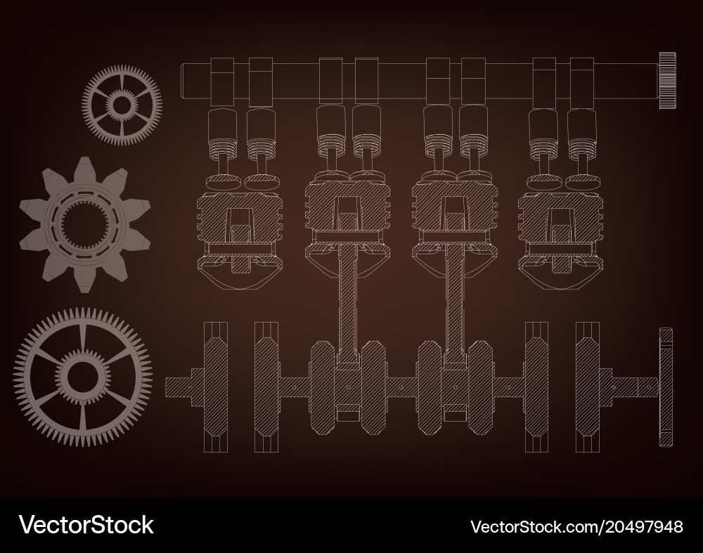 Car engine Royalty Free Vector Image - VectorStock