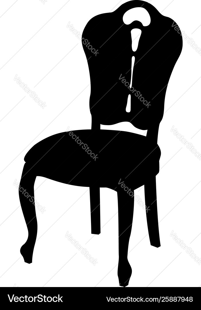 Chair silhouette Royalty Free Vector Image - VectorStock