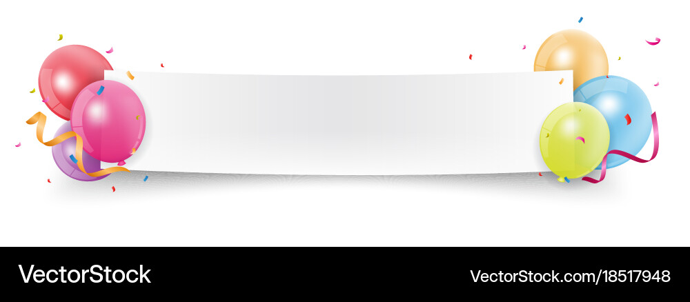 Colorful Birthday Banner Royalty Free Vector Image