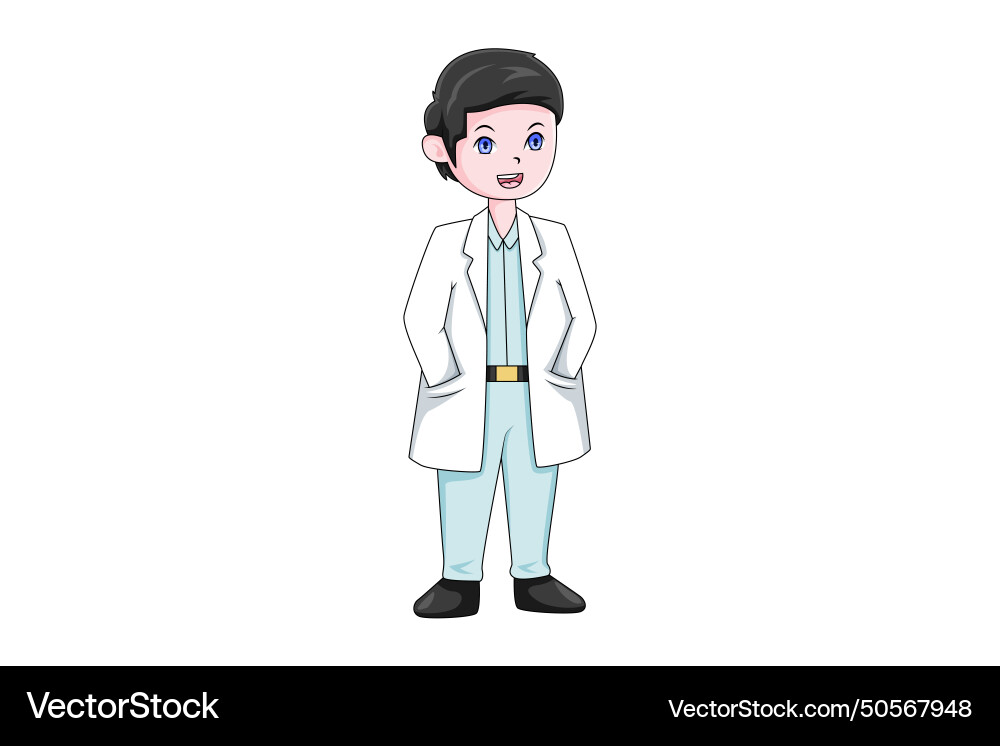 Cute profession character design Royalty Free Vector Image