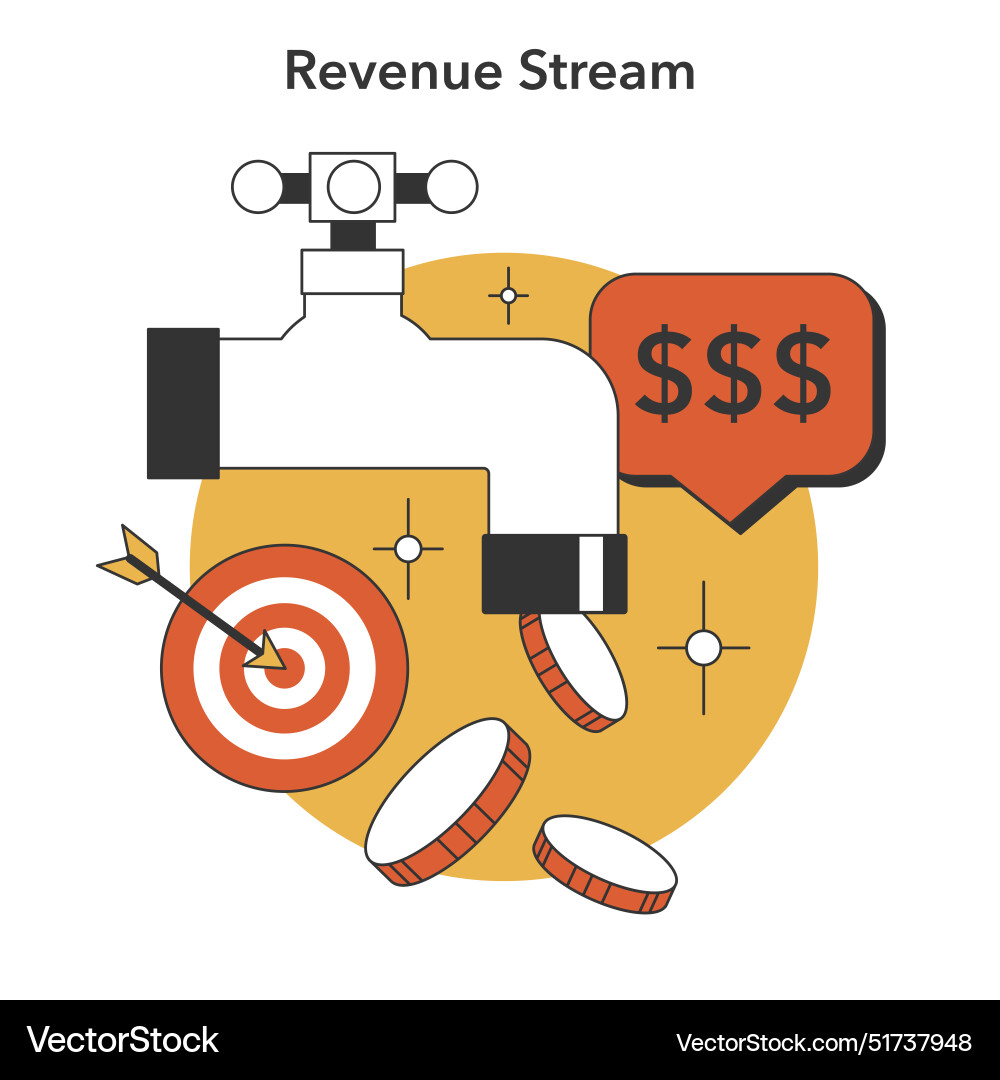 Financial targets concept flat Royalty Free Vector Image