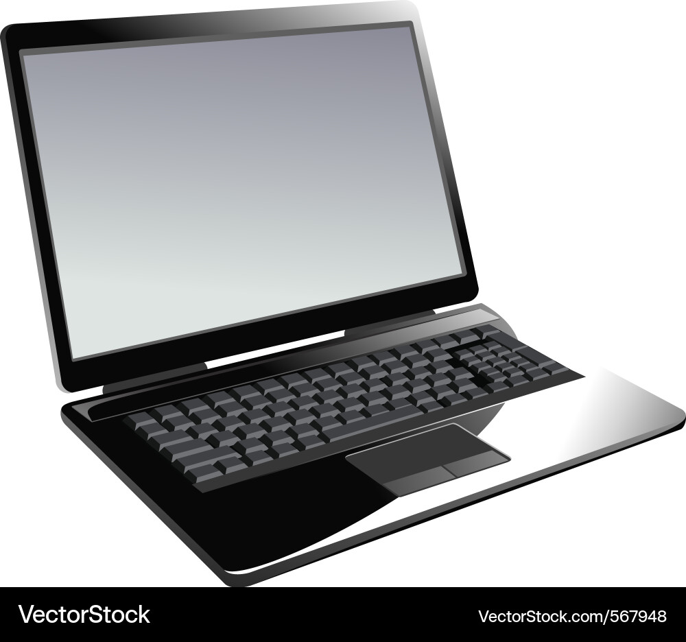 Laptop computer Royalty Free Vector Image - VectorStock