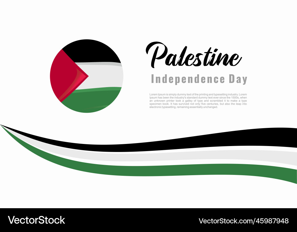 Palestine independence day designing element Vector Image