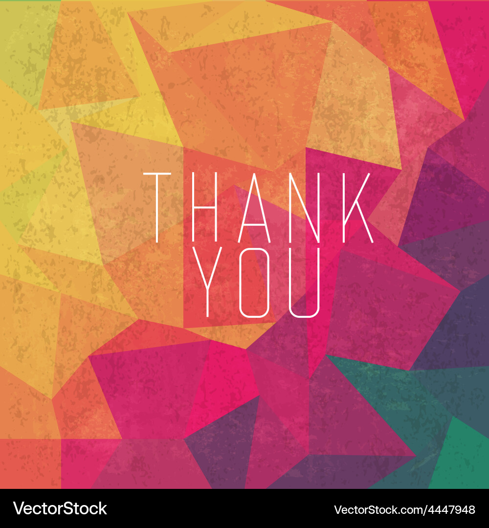 Retro thank you card Royalty Free Vector Image