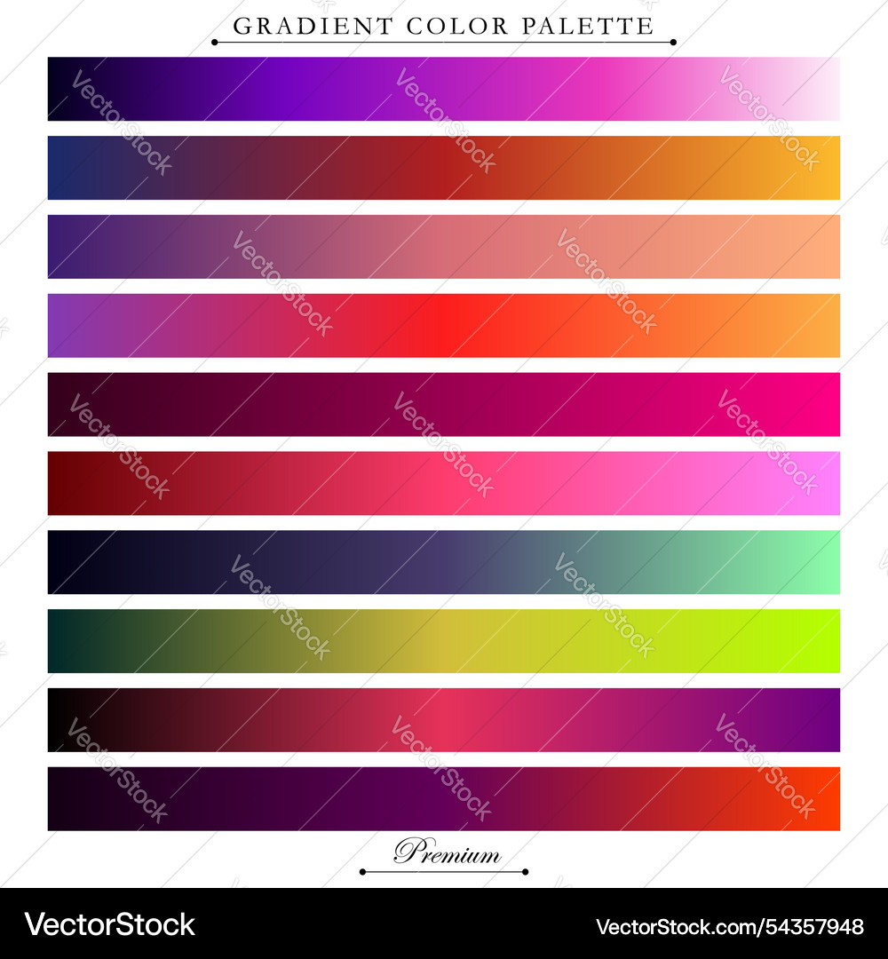Trend color palette guide template fit Royalty Free Vector