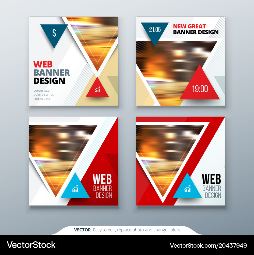 Banner design square abstract Royalty Free Vector Image