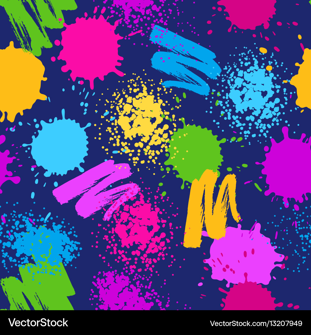 Colorful Paint Splatter Background Royalty Free Vector Image