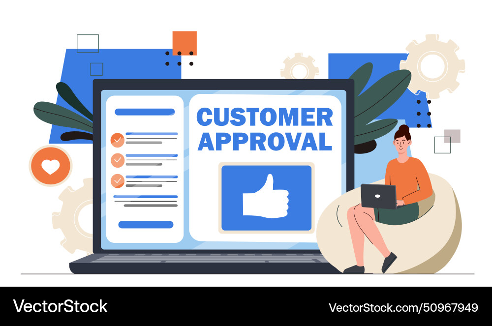 Customer approval concept Royalty Free Vector Image