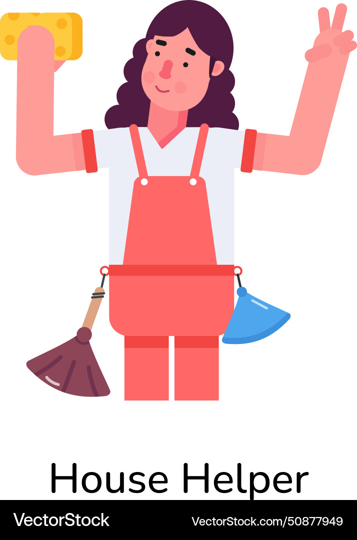 House helper Royalty Free Vector Image - VectorStock