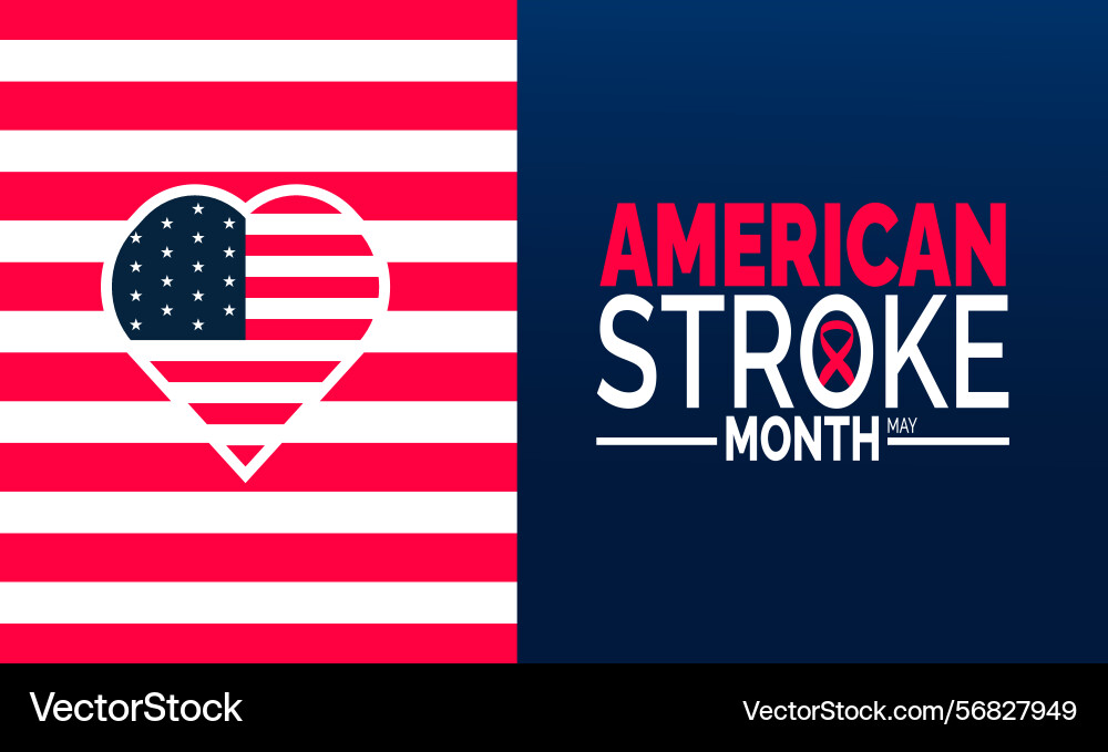 May is american stroke month holiday concept Vector Image