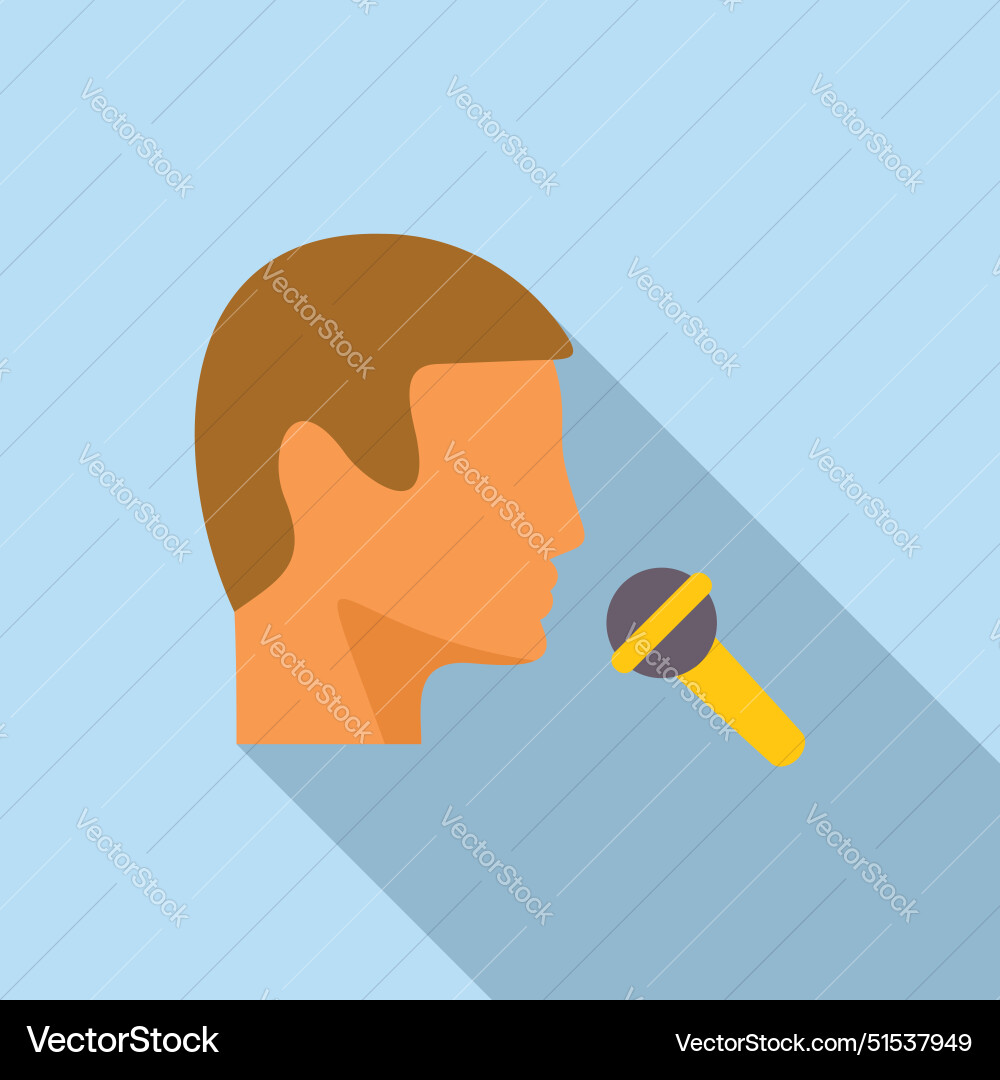 Podcast concept icon with microphone and profile Vector Image