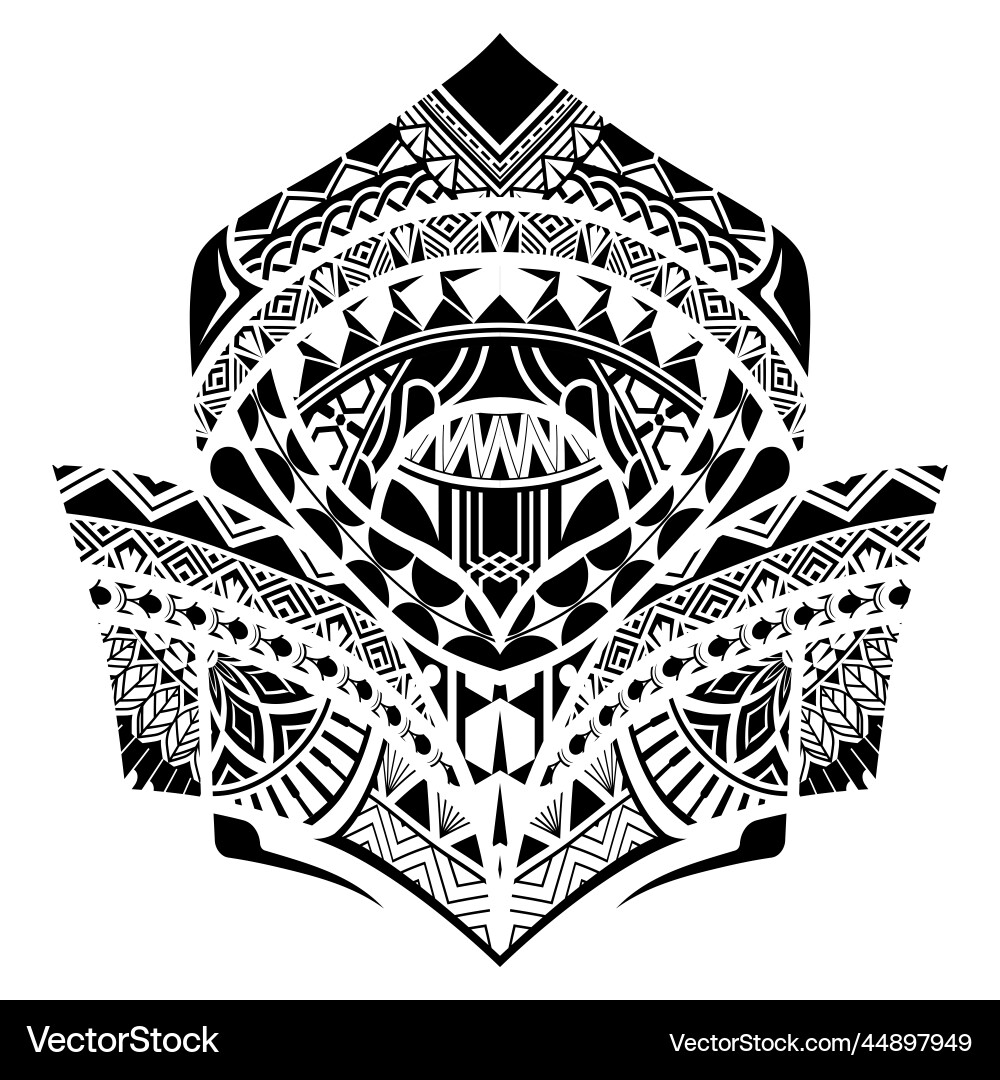 Polynesian body style tattoo ornament Royalty Free Vector