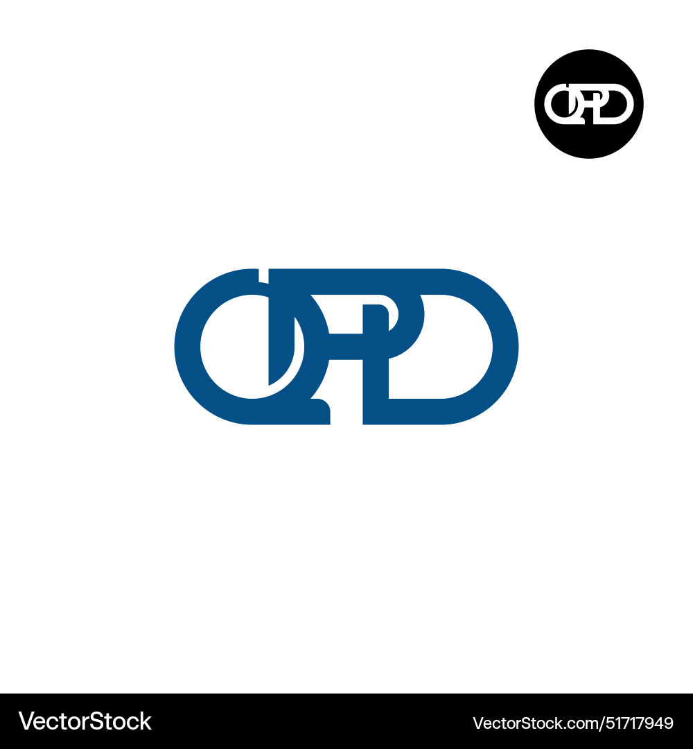 Qpd logo letter monogram design Royalty Free Vector Image