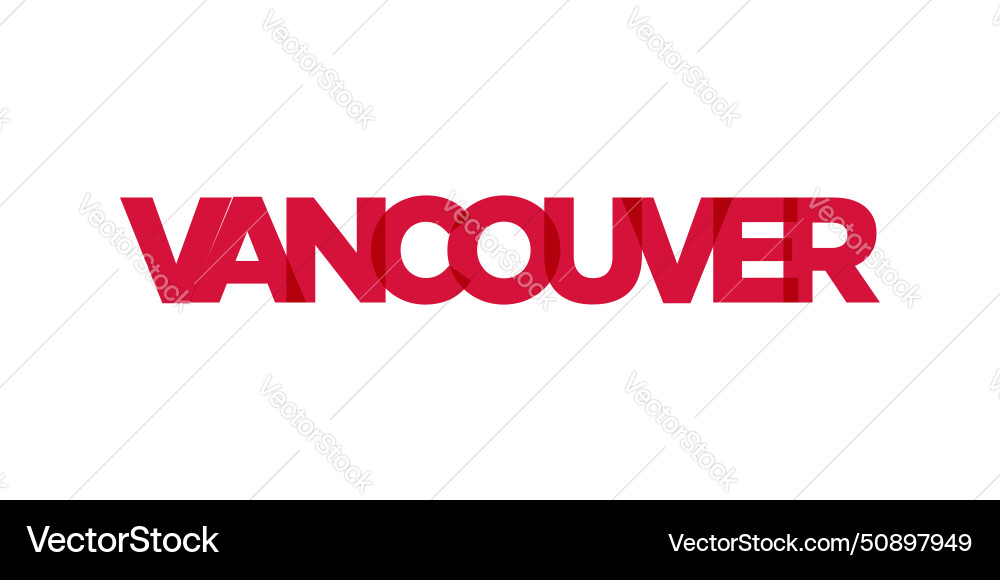 Vancouver in the canada emblem design Royalty Free Vector