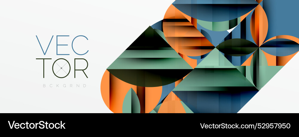 Circle square triangle shapes geometric minimal Vector Image