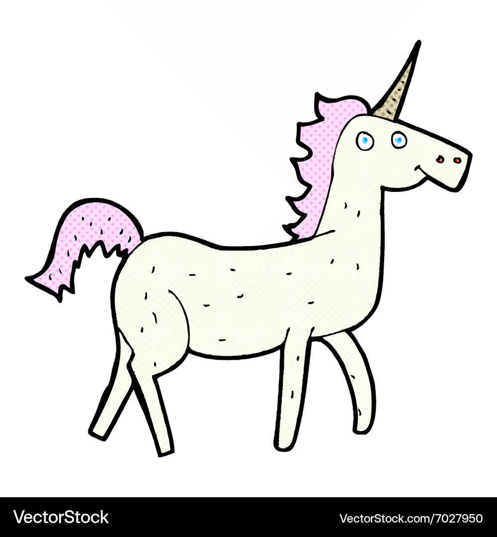 Cute Cartoon Unicorn – Royalty-Free Vector | VectorStock