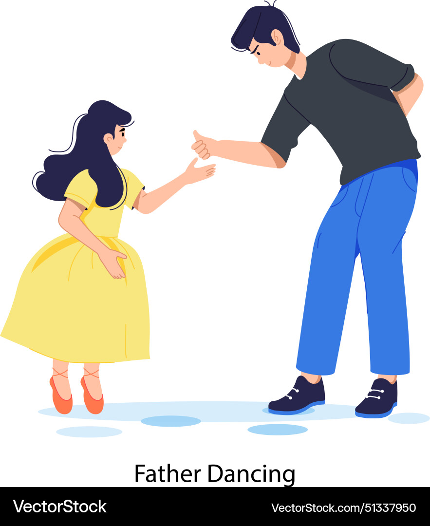 Father dancing Royalty Free Vector Image - VectorStock