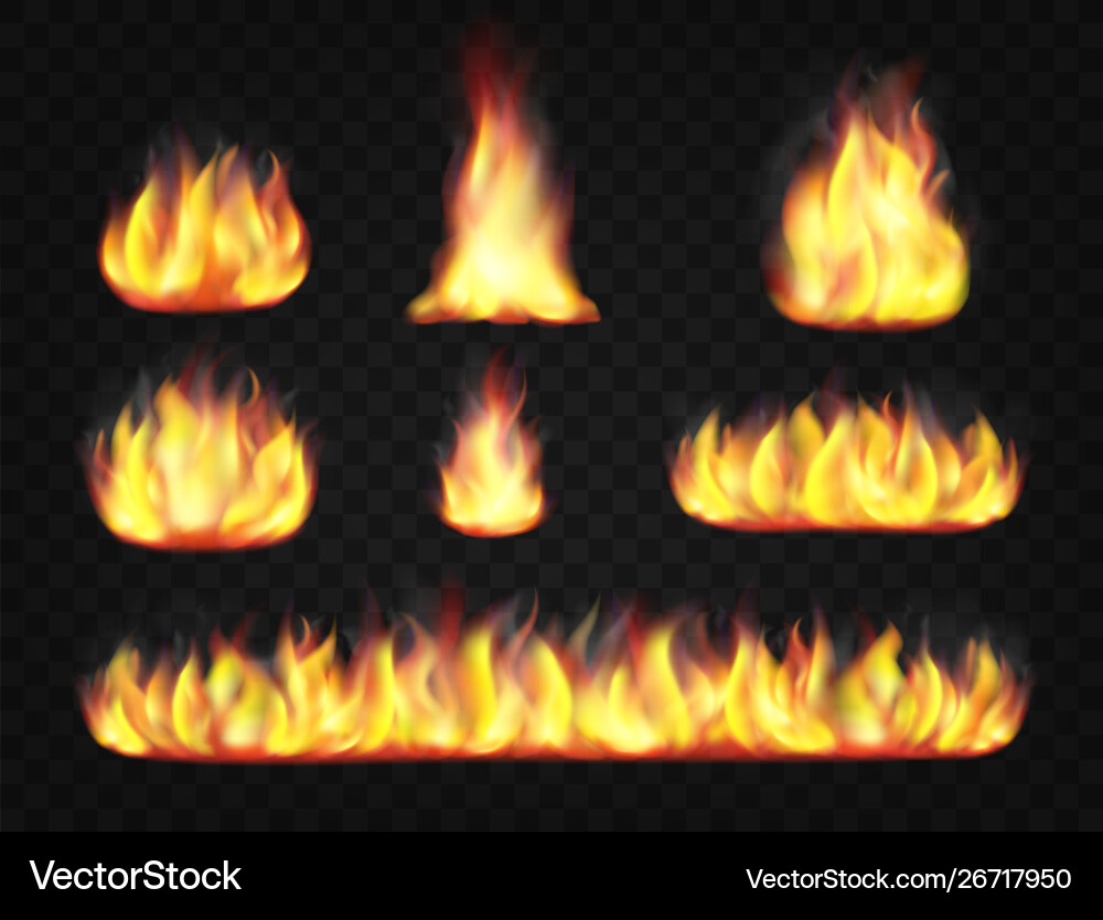 Fire flame effect Royalty Free Vector Image - VectorStock