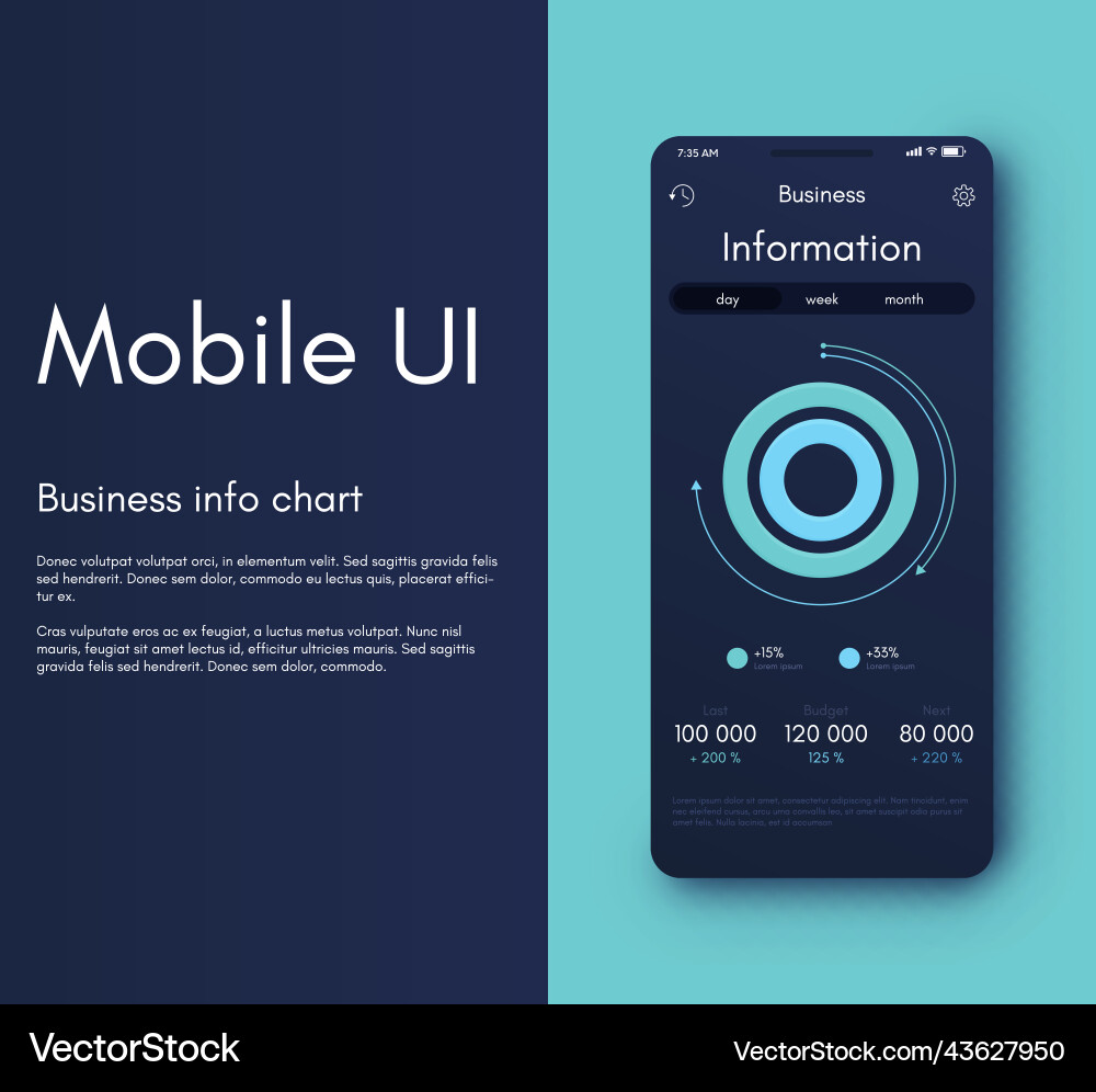 Graphics infographics with mobile phone template Vector Image