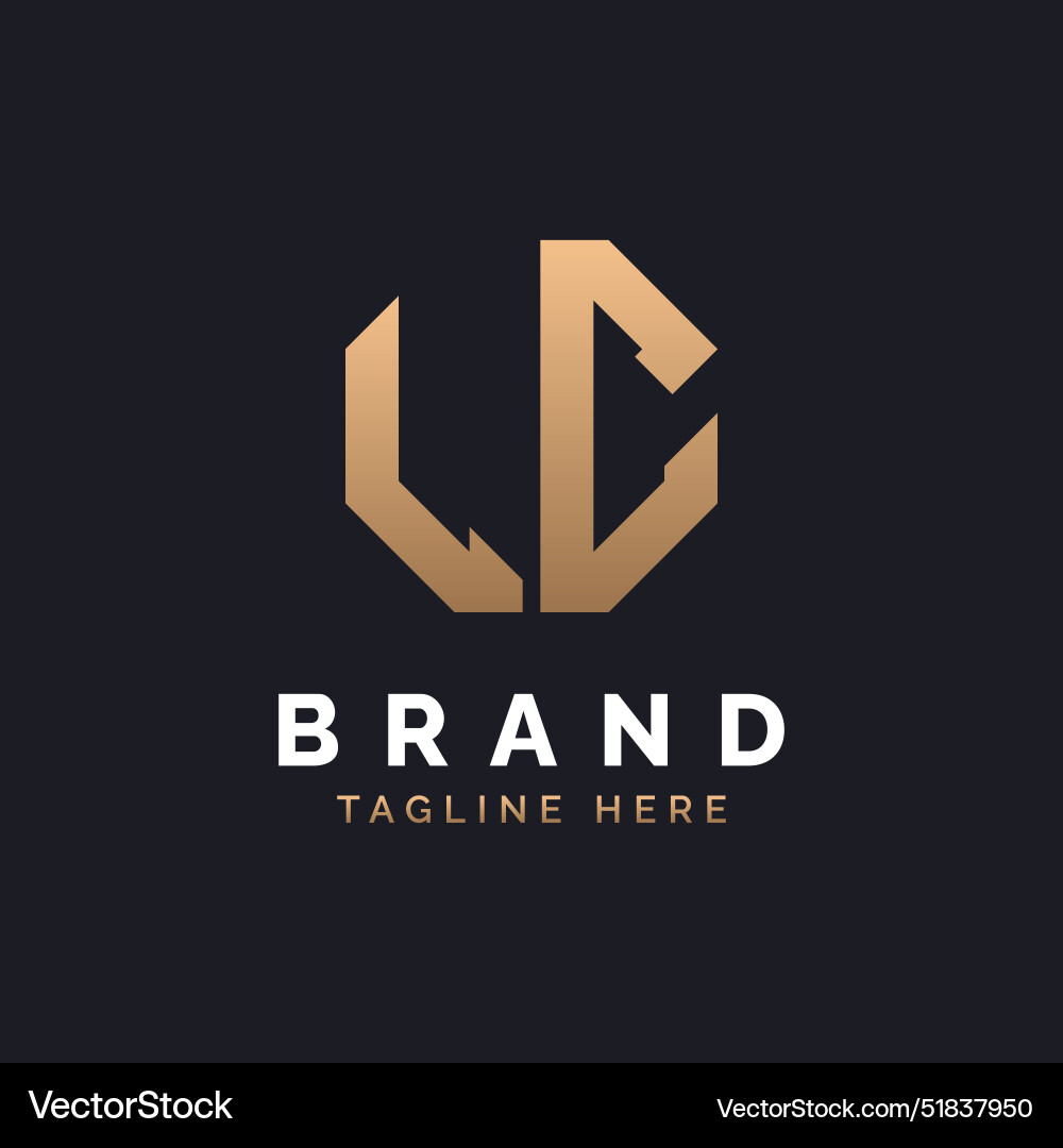 Lc logo design modern minimal elegant and luxury Vector Image