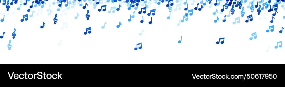 Melodic blue music note wave Royalty Free Vector Image