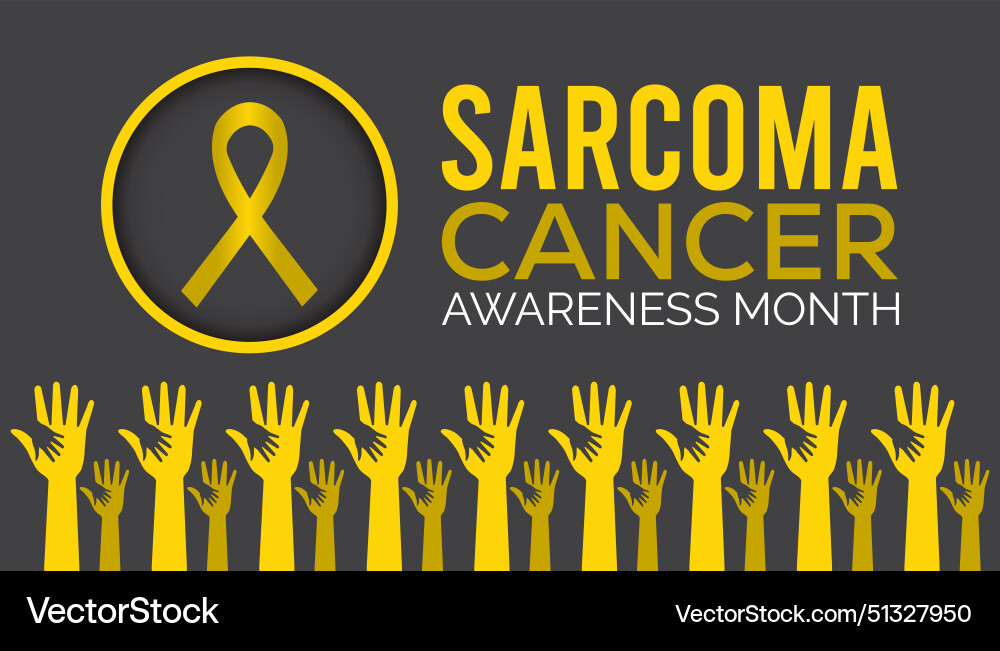 Sarcoma cancer awareness month Royalty Free Vector Image