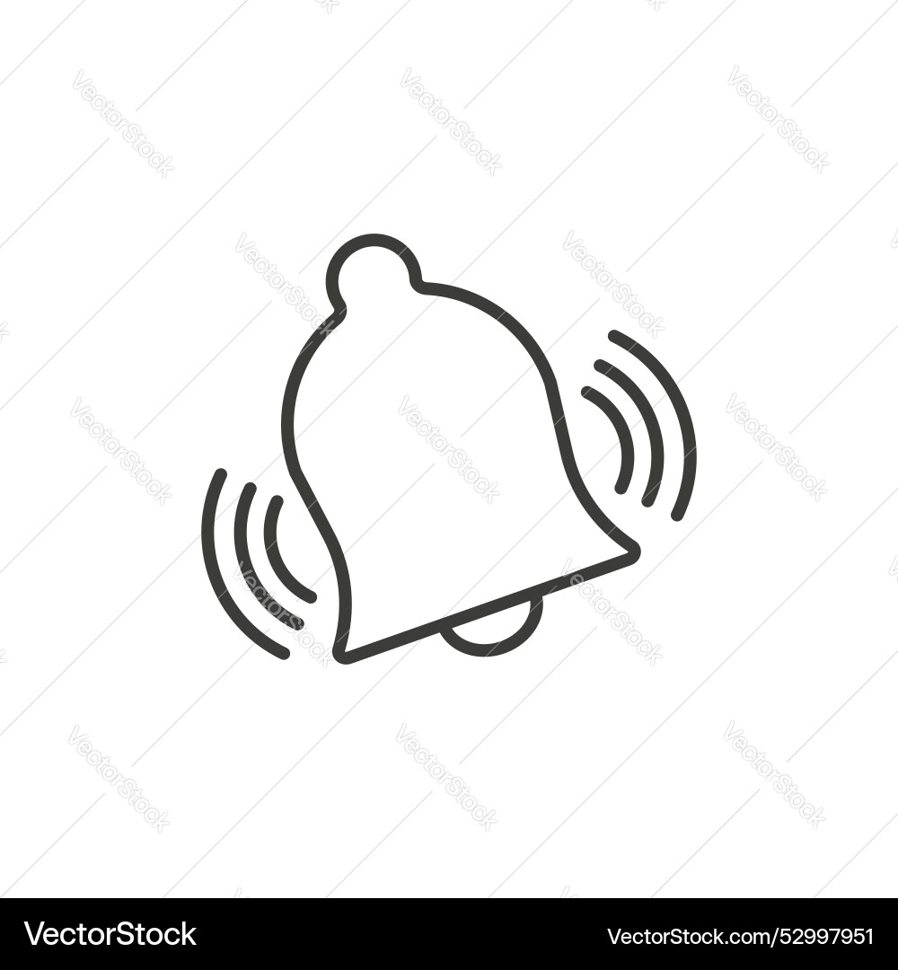 Bell ring icon set alarm notification symbol Vector Image