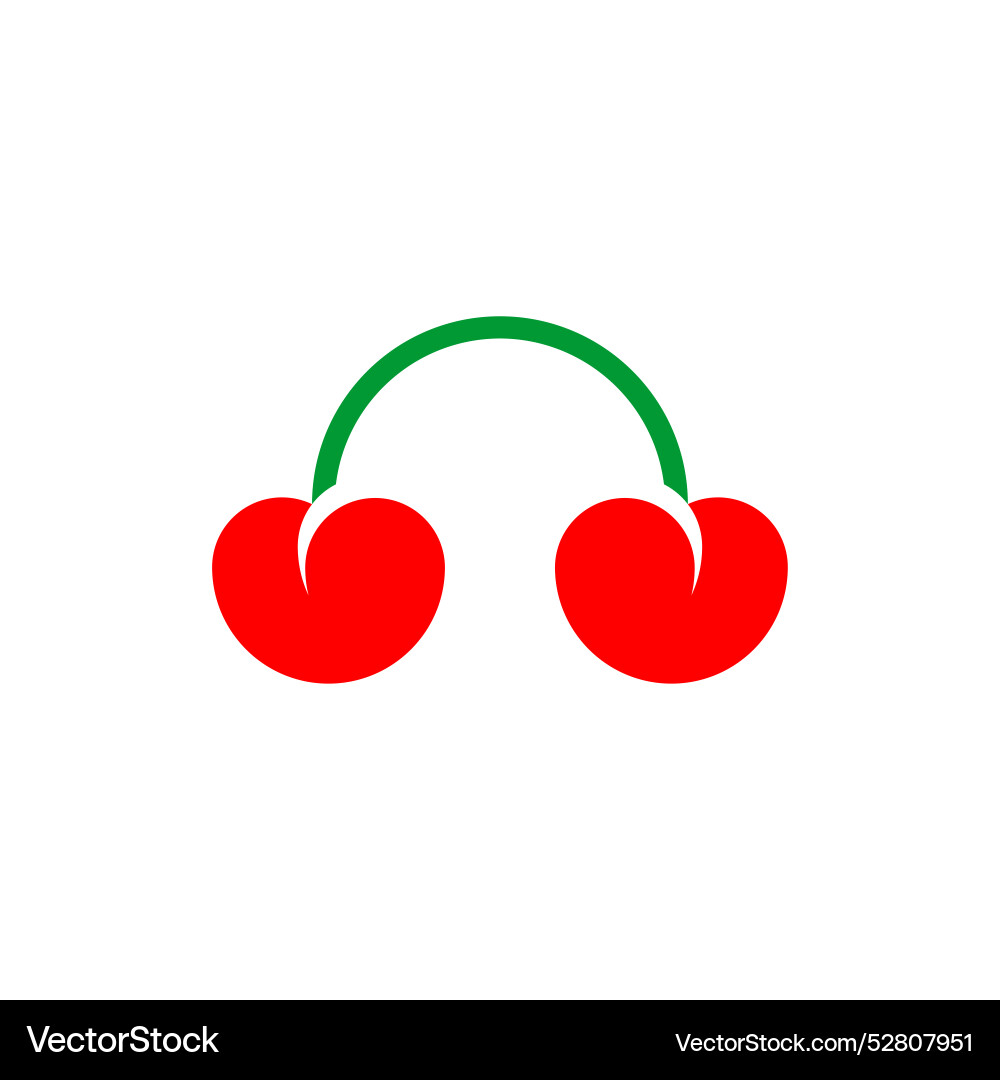 Cherries icon logo symbol Royalty Free Vector Image