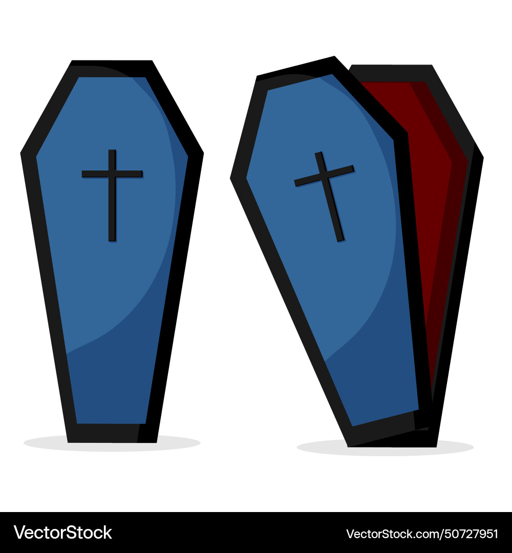 Coffin for funeral icon death and funerals Vector Image