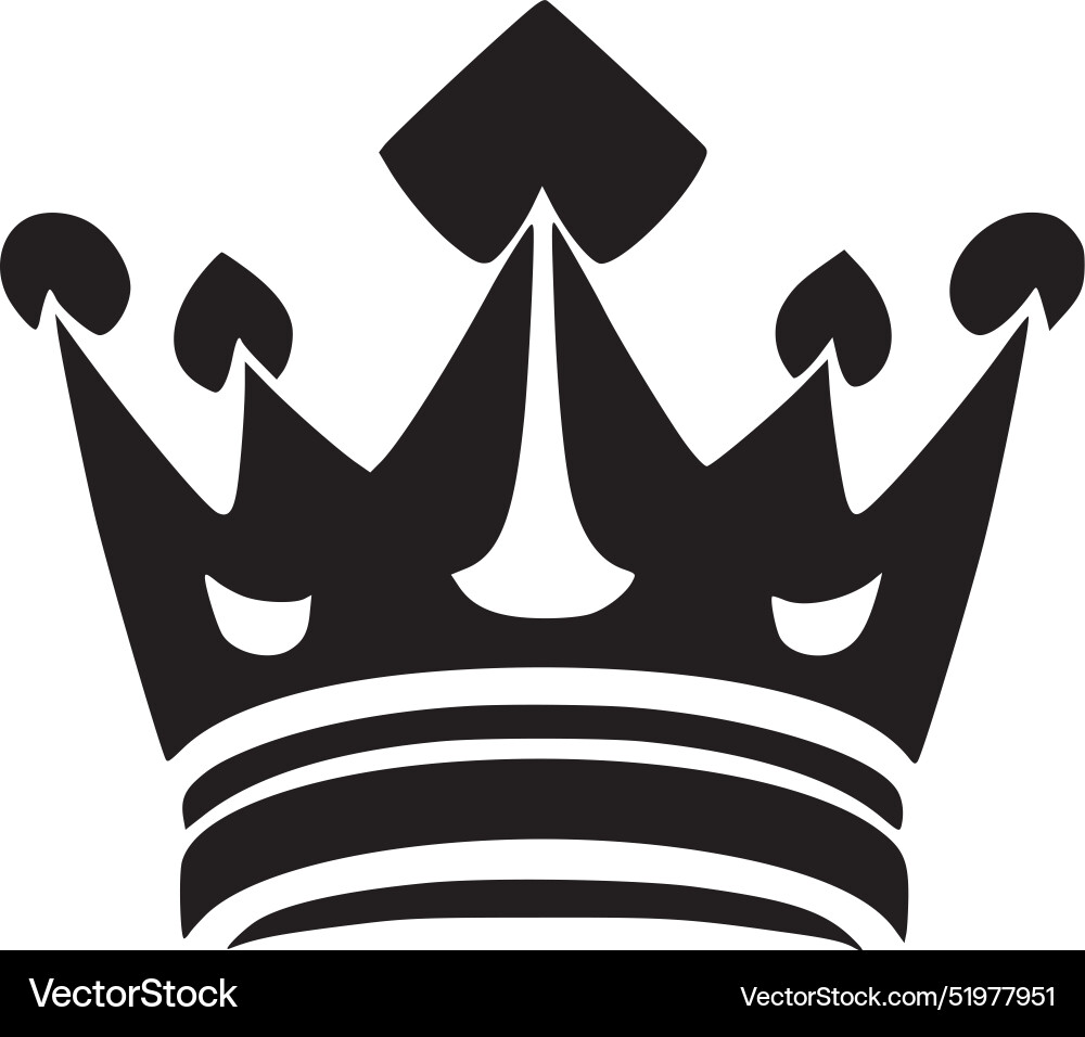 Crown - minimalist and simple silhouette Vector Image