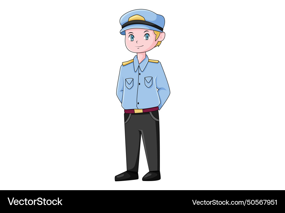 Cute profession character design Royalty Free Vector Image