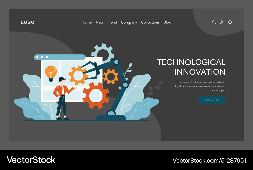 Integrating advanced automation for productivity Vector Image