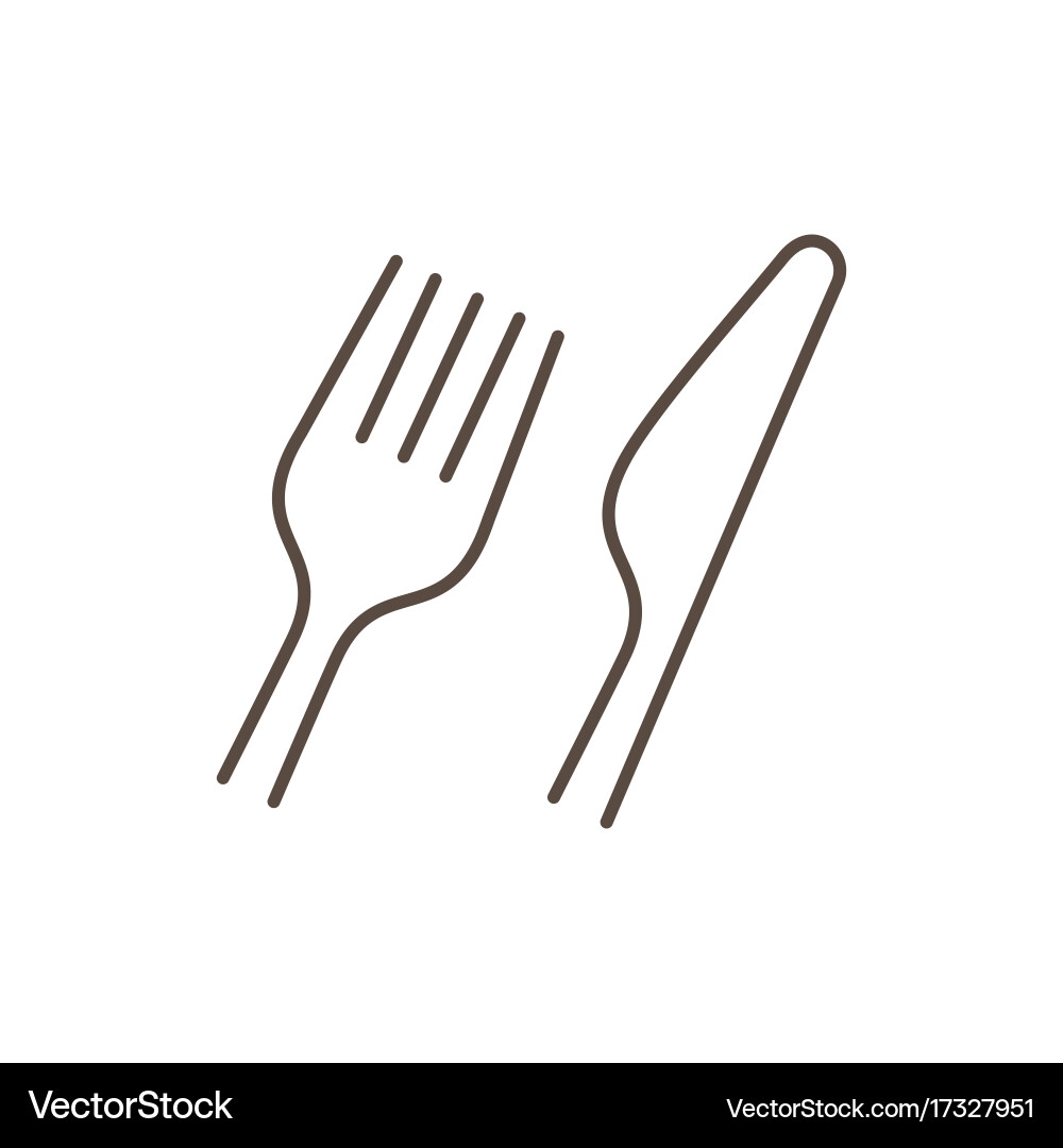 Knife and fork Royalty Free Vector Image - VectorStock