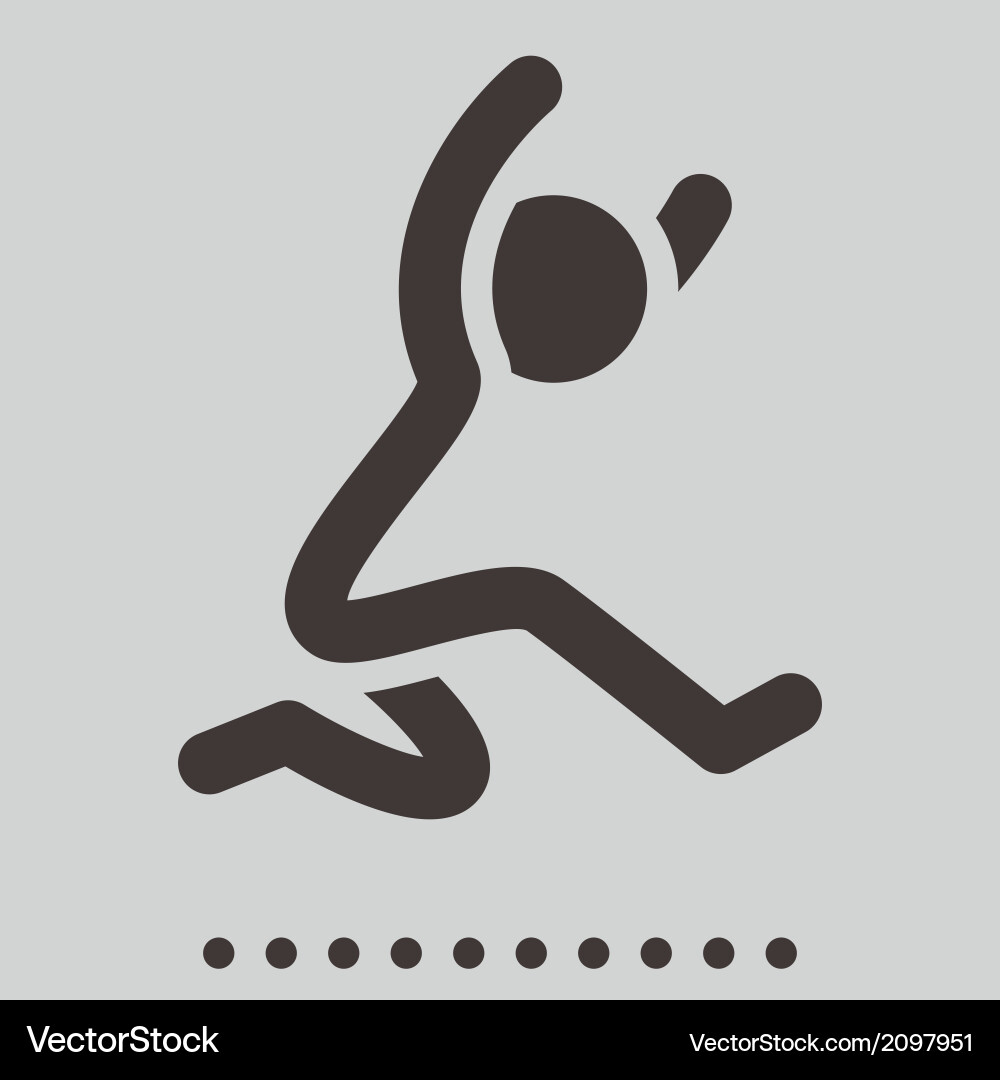 Long Jump Icon - Athletics Royalty Free Vector Image