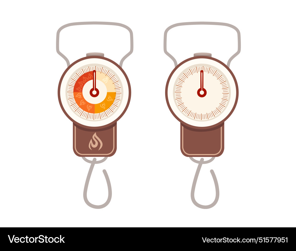 Two version of hand spring scale classic Vector Image