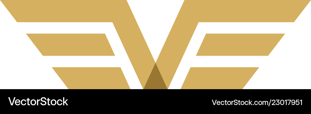 Wing v initial logo Royalty Free Vector Image - VectorStock