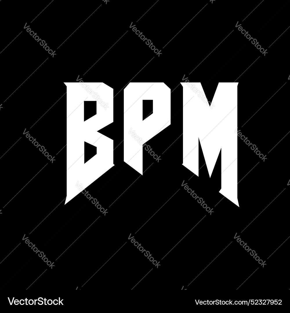 Bpm letter logo design for technology company Vector Image