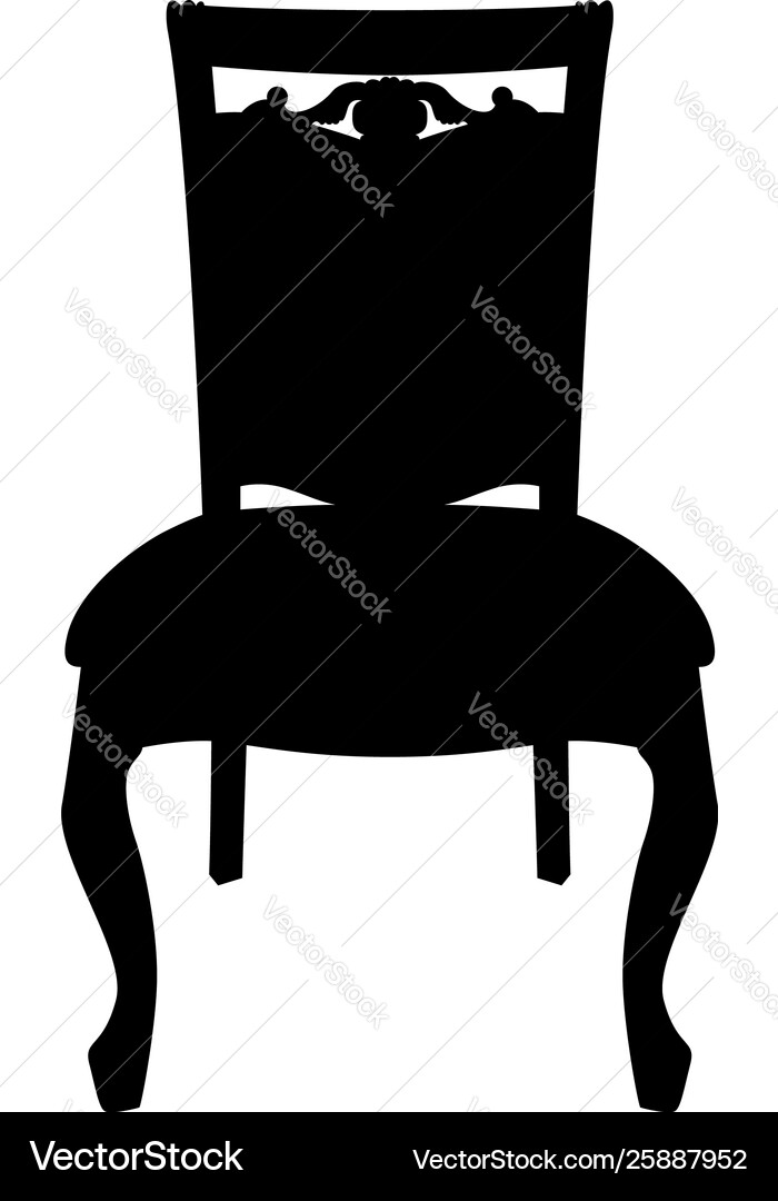 Chair silhouette Royalty Free Vector Image - VectorStock