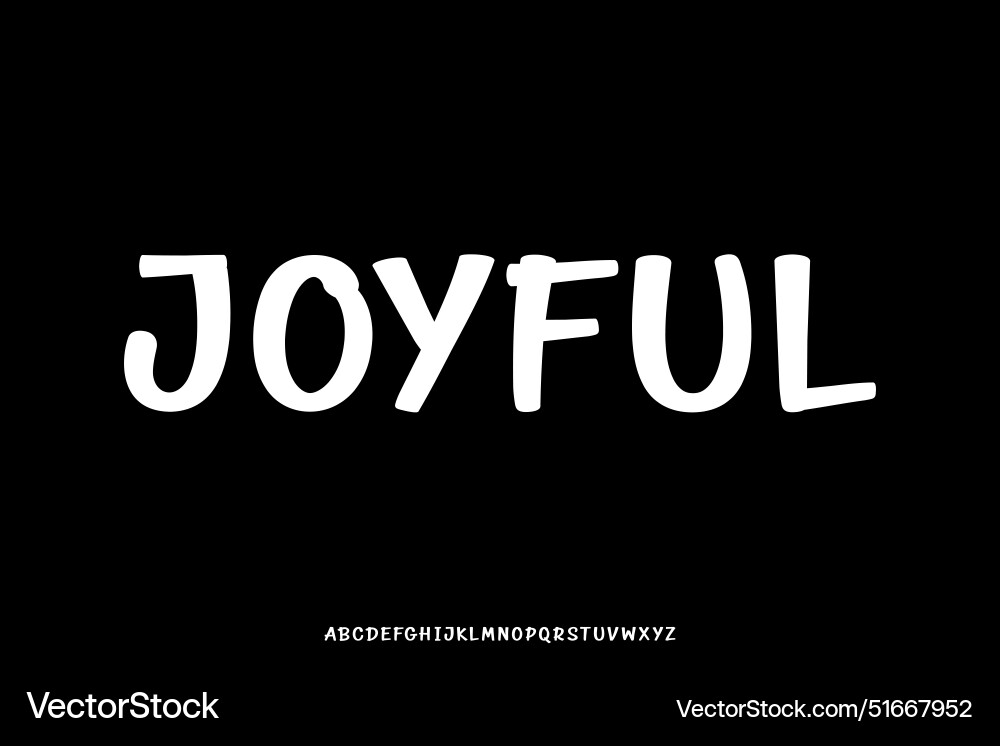 Cute joyful handwritten alphabet display font Vector Image