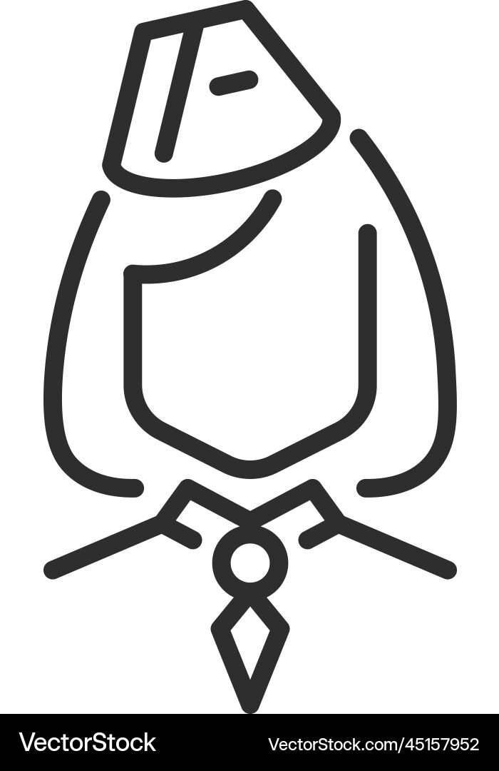 Flight attendant icon aviation staff linear Vector Image