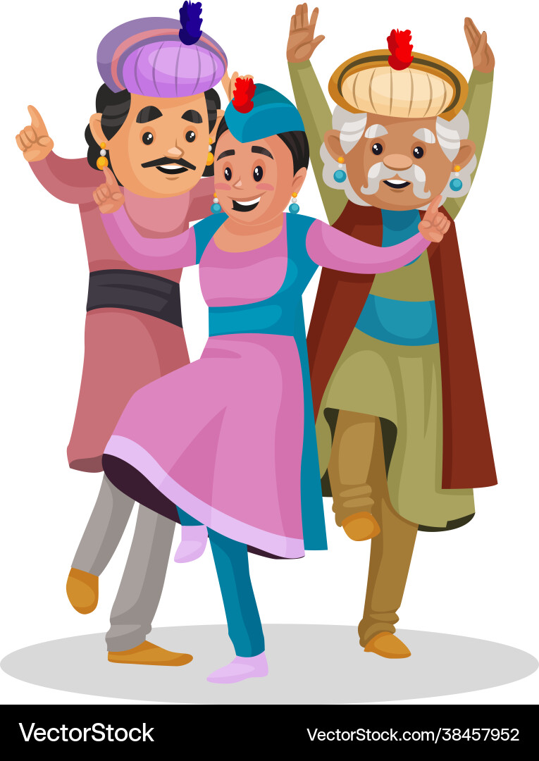 King akbar cartoon character Royalty Free Vector Image