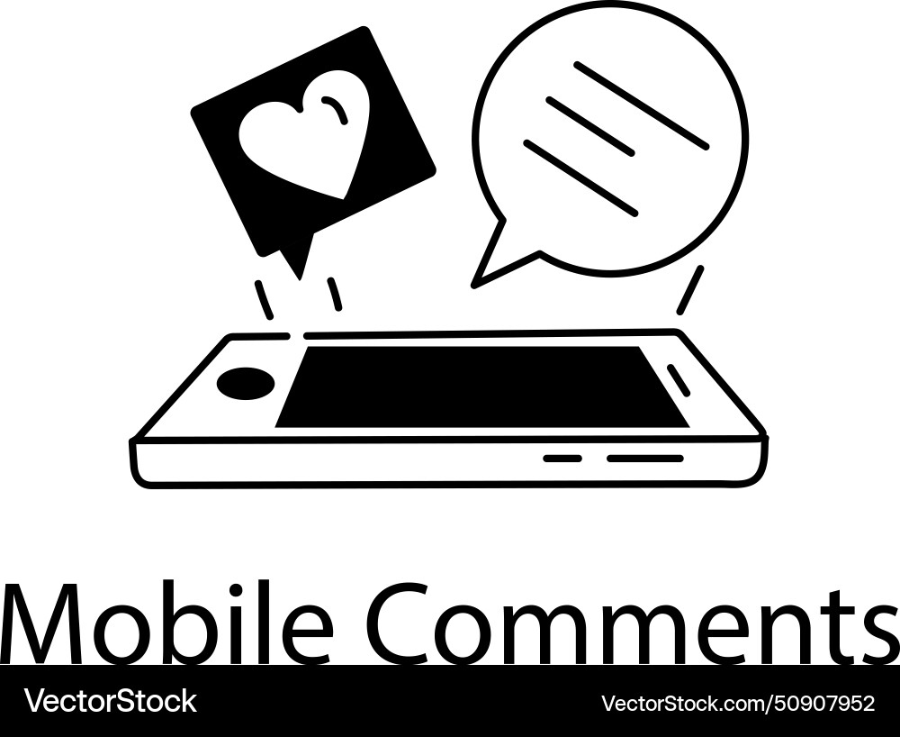 Mobile comments Royalty Free Vector Image - VectorStock