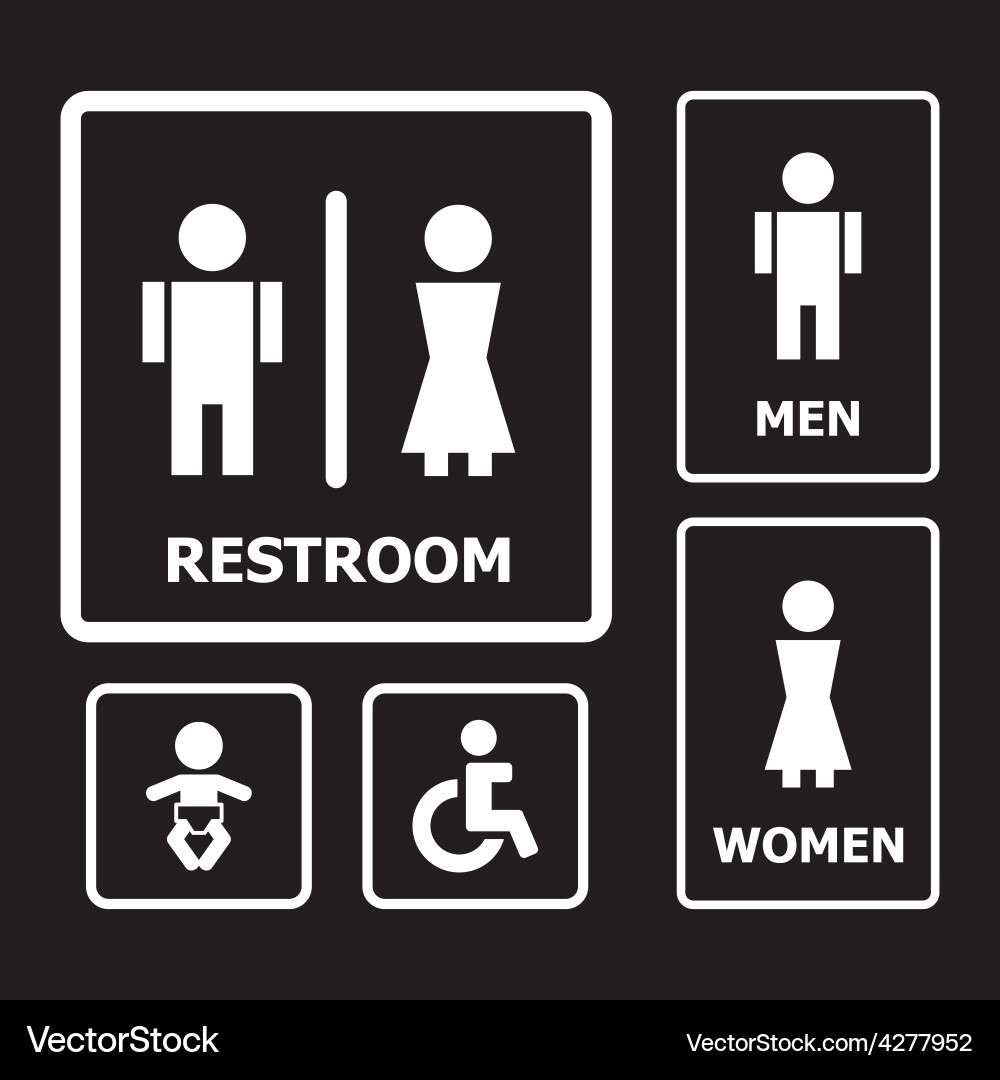 Restraumschild Set Lizenzfreies Vektorbild - VectorStock