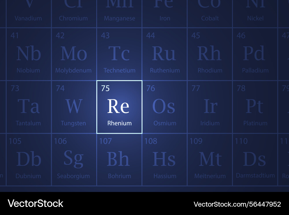 Rhenium Element Periodic Table Vector Images (59)